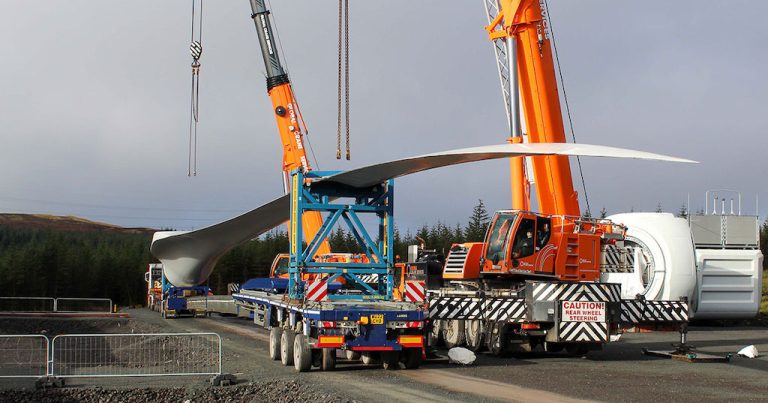Collett Delivers Components for South Kyle Wind Farm