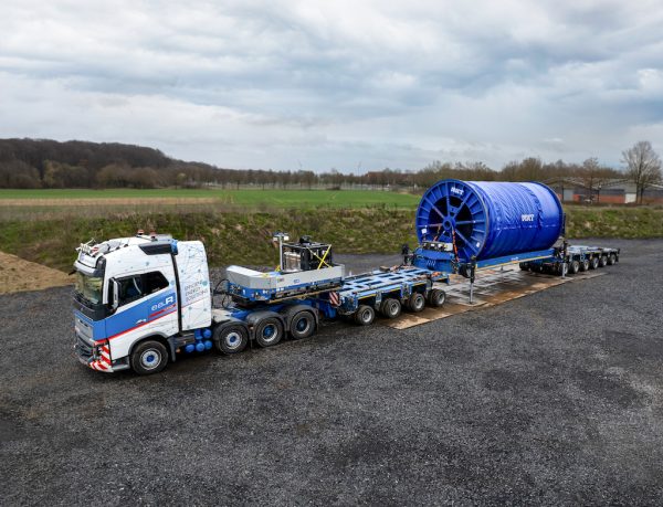 Efficient Cable Drum Transport with Goldhofer